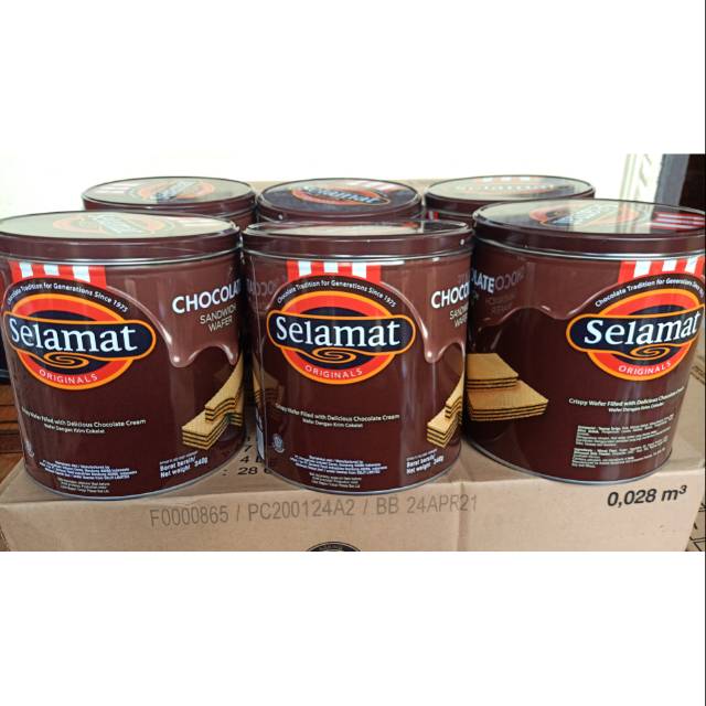 Jual 1 Dus Wafer selamat 340gr isi 6 kaleng | Shopee Indonesia