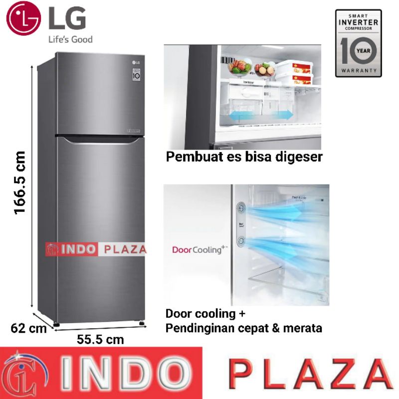 Jual KULKAS LG 2 Pintu GN-G272SLCB SMART INVERTER + DOOR COOLING Plus | Shopee Indonesia