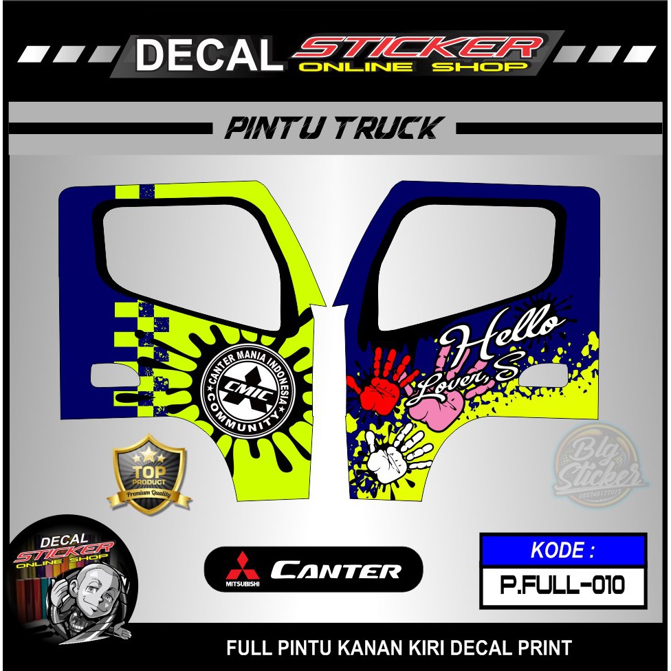 Jual STIKER MOBIL TRUK CANTER DECAL PRINT PINTU FULL VARIASI CUSTOM ...