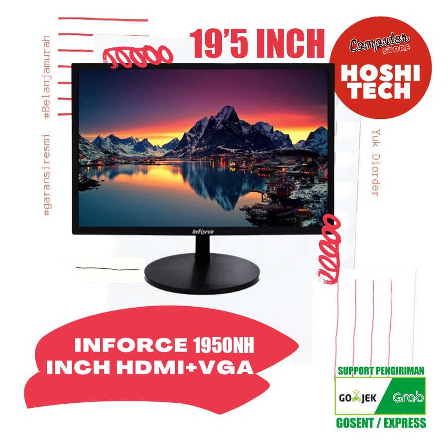Jual MONITOR LED Inforce 19'5 inch HDMI/VGA HD1366x768 GARANSI RESMI ...