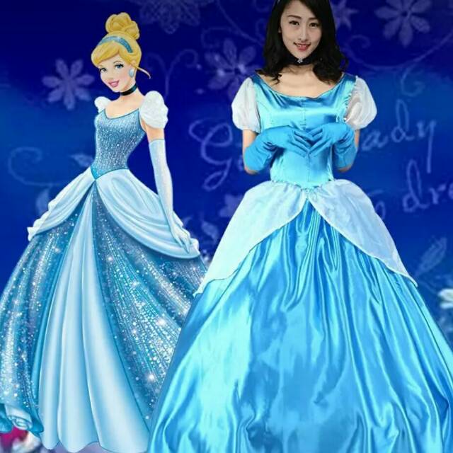 Jual Cinderella Cosplay Dewasa Biru Cinderella | Shopee Indonesia