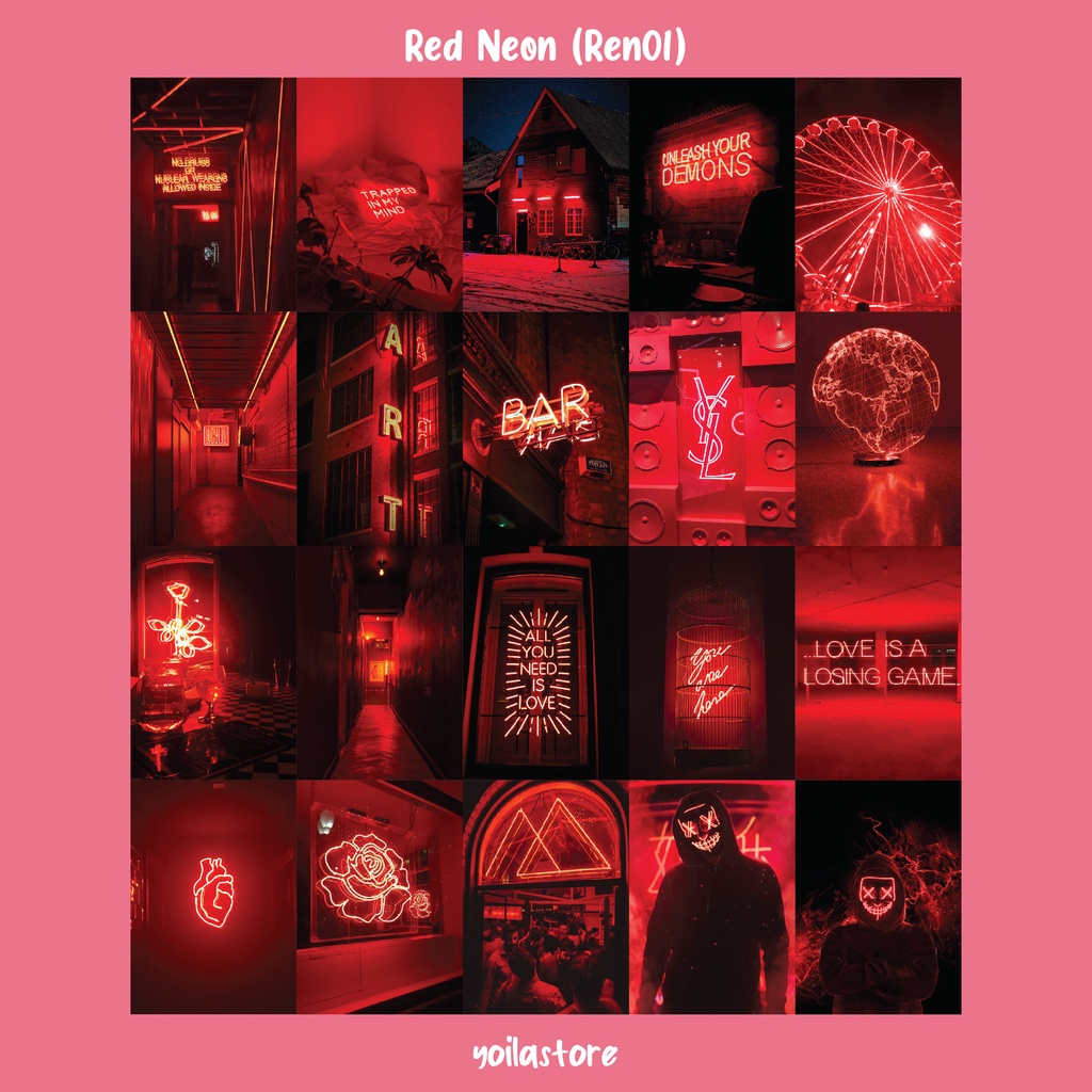 Jual RED NEON AESTHETIC WALL DECOR | POSTER DINDING KAMAR TERMURAH ...