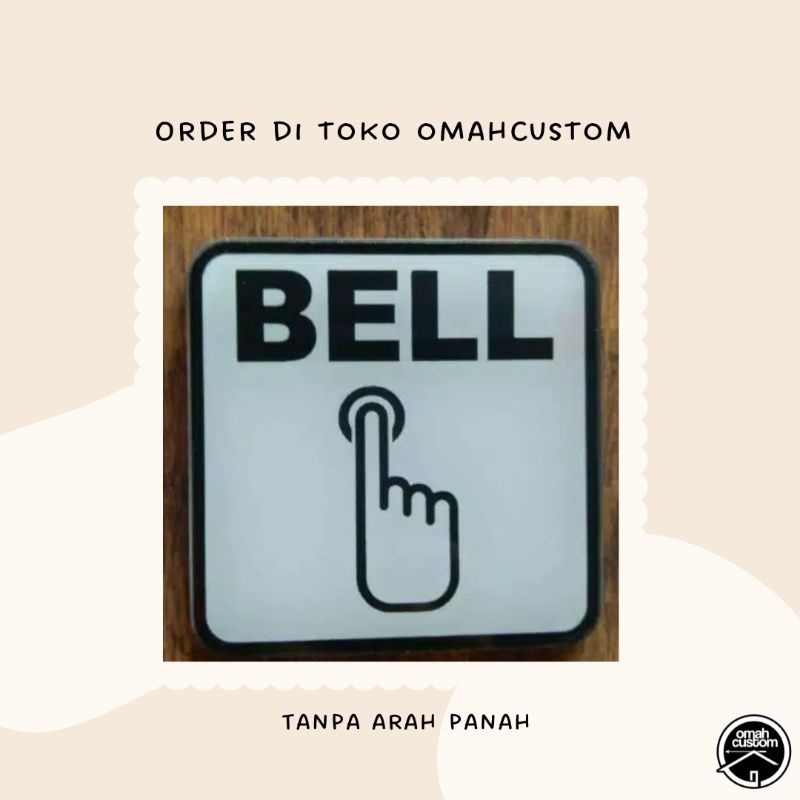 Jual Tanda Bell Akrilik GRATIS Custom Arah Panah Acrylic | Shopee Indonesia