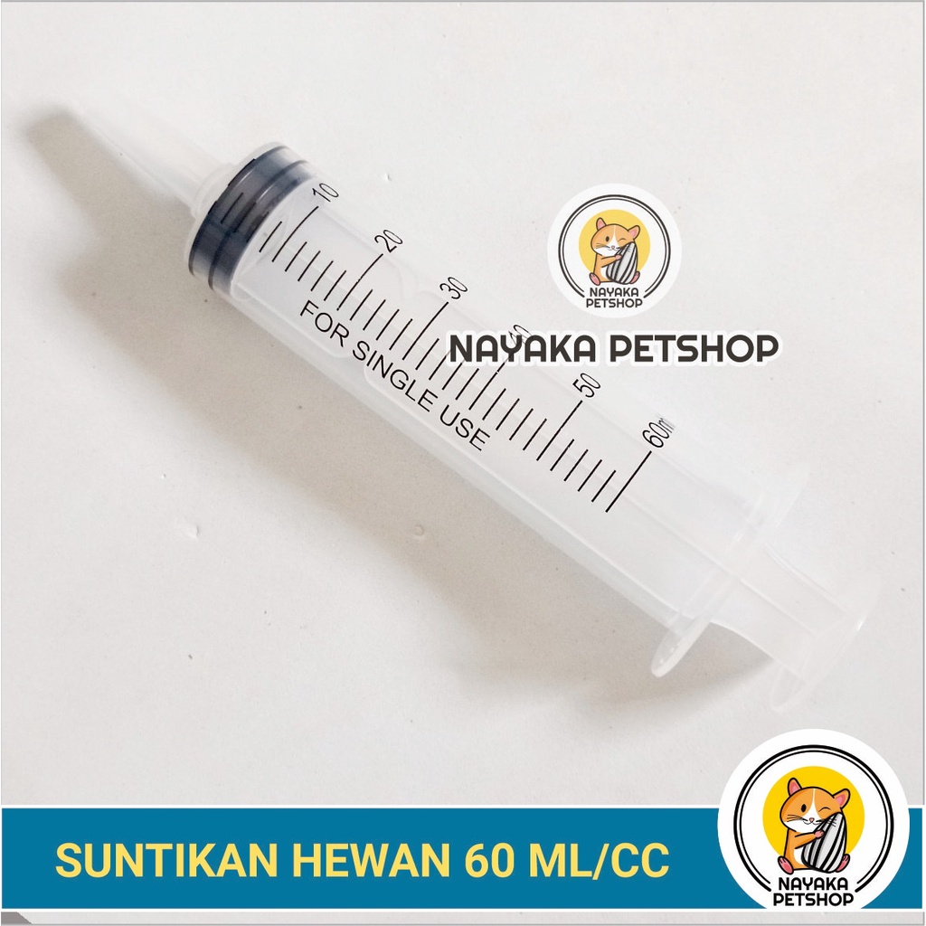 Jual Alat Suntik Hewan 60 ML CC Obat Syringe Spuit Suntikan Vaksin Spet ...