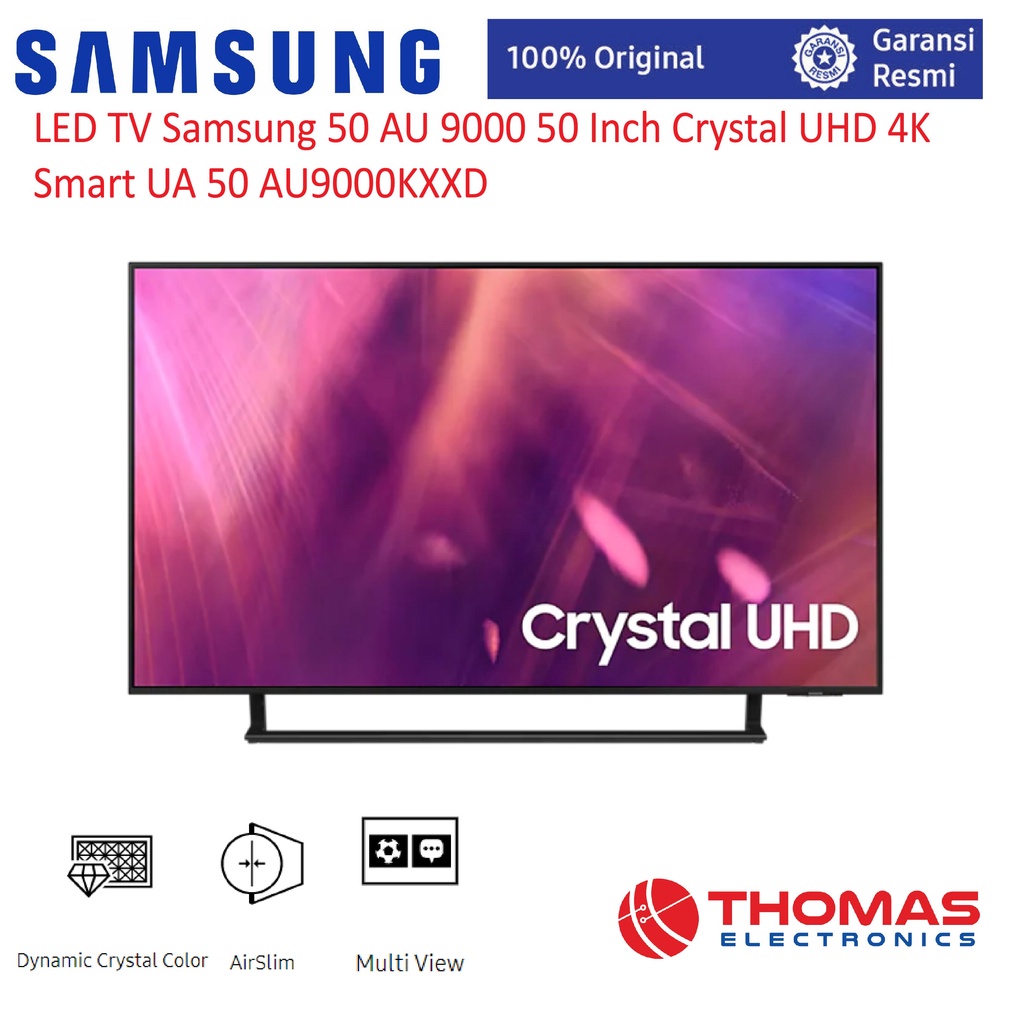 Jual LED TV Samsung 50 50AU9000KXXD INCH Crystal UHD 4K Smart UA 50 AU 9000 KXXD GARANSI RESMI ...