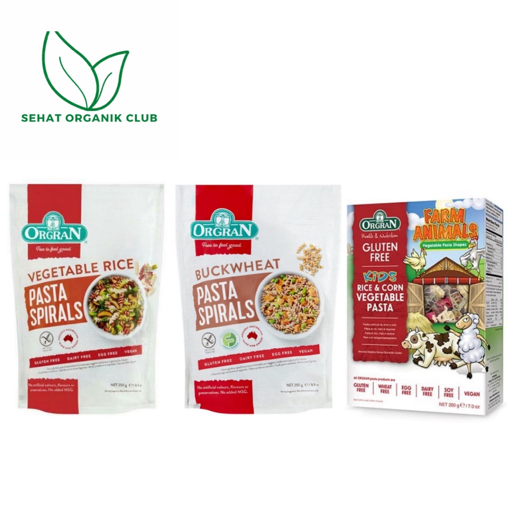 Jual Orgran Buckwheat Pasta Spirals 250 gr; Vegetable Rice Spirals 250 ...