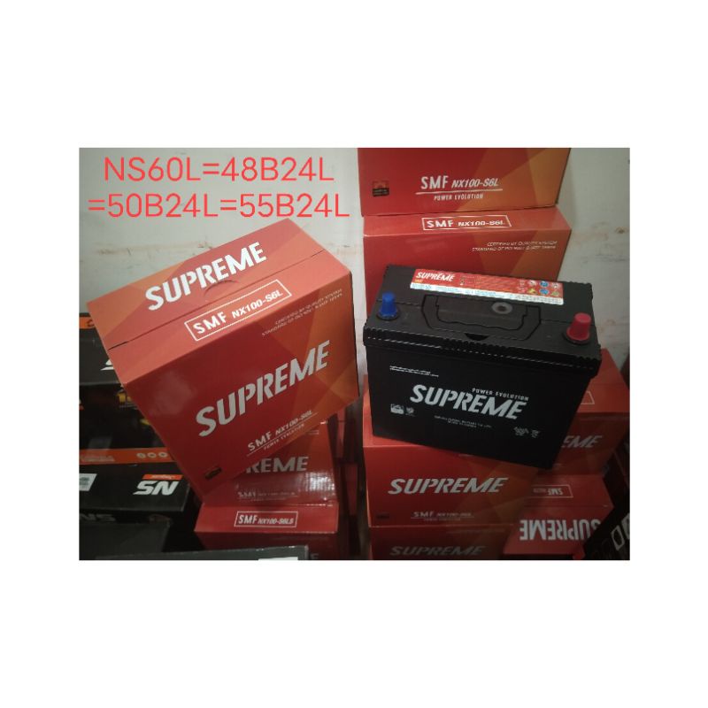 Jual Aki NS60L SUPREME GARANSI 12 BULAN aki LIVINA MARCH VOXY DATSUN GO ...