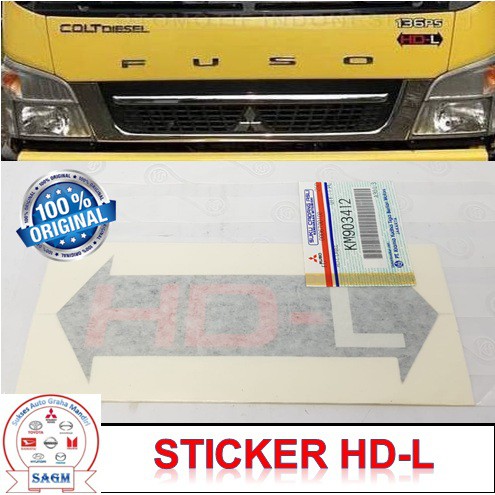 Jual STIKER LOGO TULISAN HD-L STICKER LABEL CANTER 110PS 125PS 136PS ...