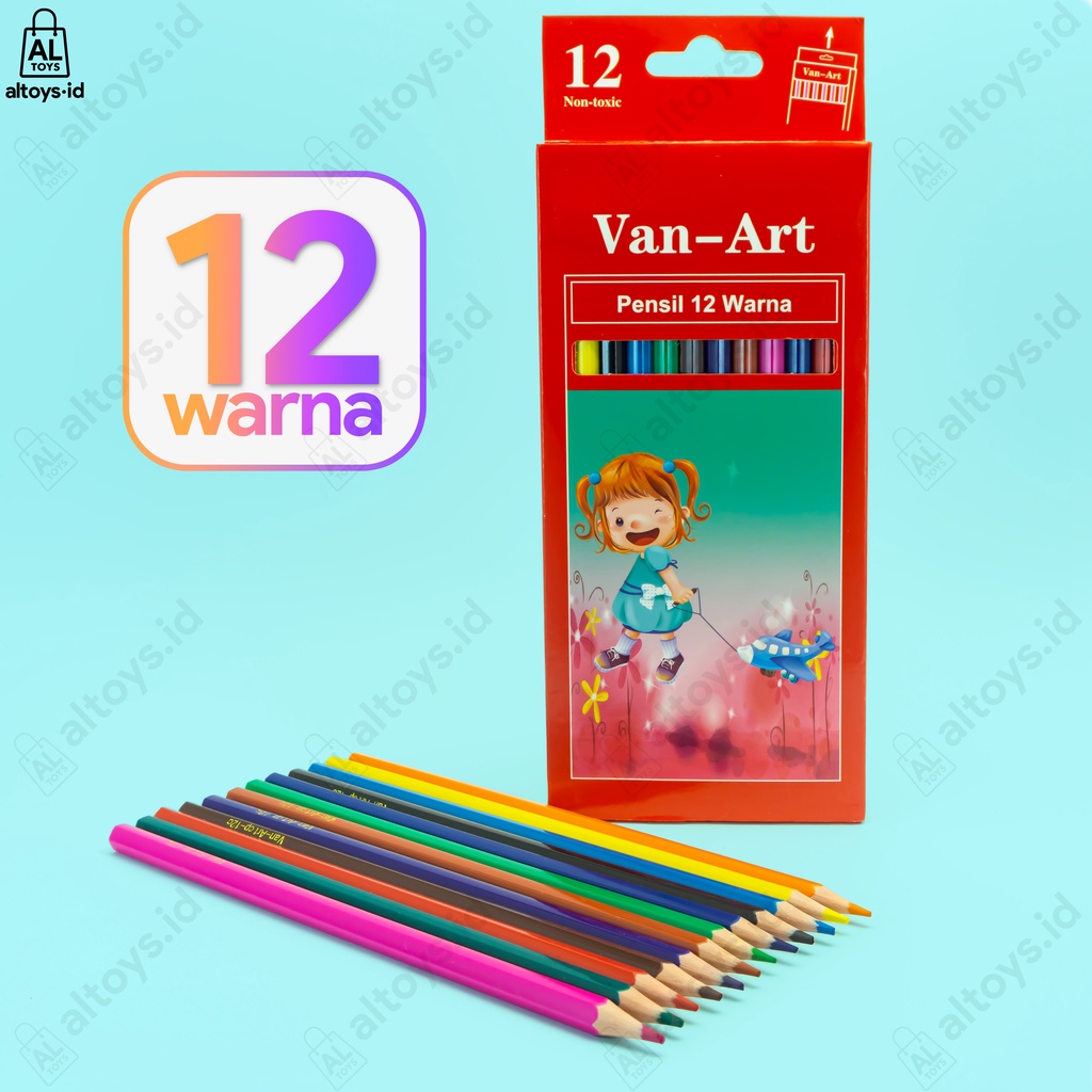 Jual Fan-art Pensi Warna 12 Color Alat Tulis / Mengambar PENSIL WARNA ...