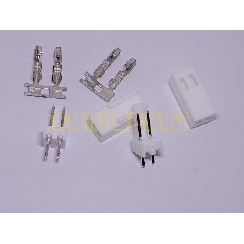 Jual socket / konektor 2p 2pin molek 2 pin white housing 2510-2A/Y | Shopee Indonesia