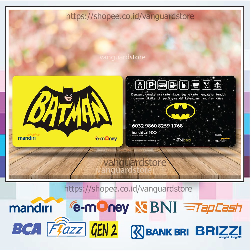 Jual KARTU E MONEY E TOLL SUPERHERO BATMAN ANIME 7 EMONEY MANDIRI FLAZZ ...