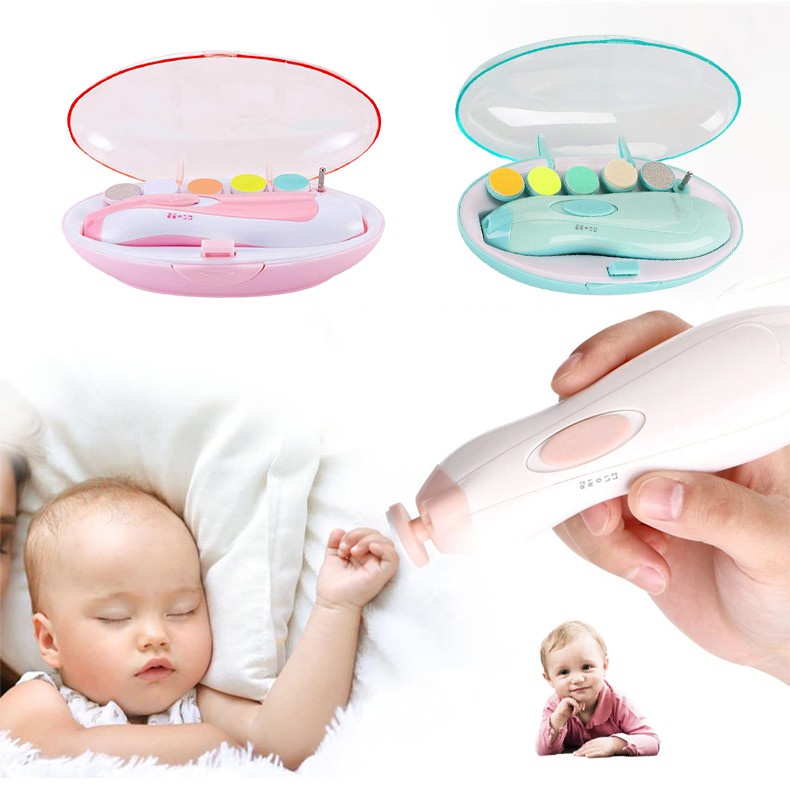 Jual New Born Baby Nail Trimmer Set Gunting Kuku Bayi Elektrik Penggiling kuku elektrik ...