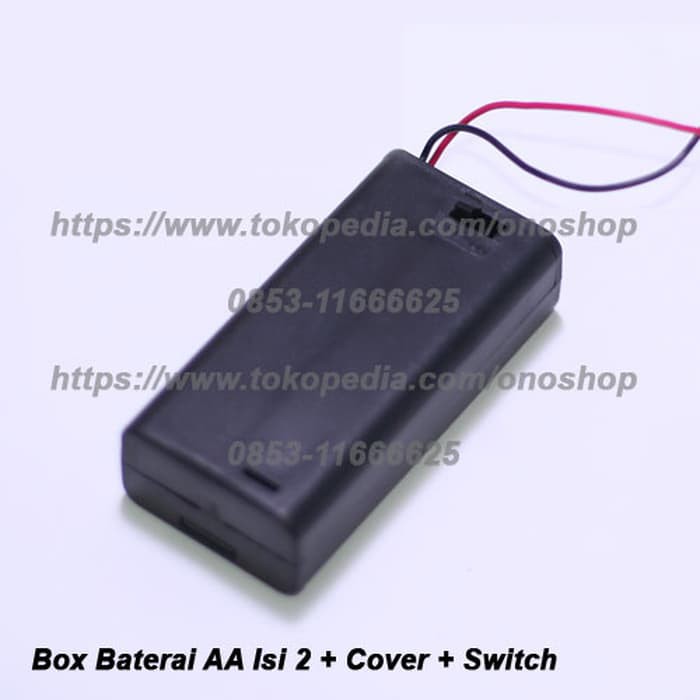 Jual Box Baterai Aa Isi 2 + Cover + Switch | Shopee Indonesia