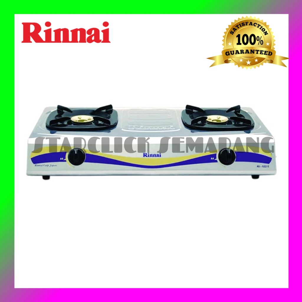 Jual RINNAI KOMPOR GAS RI-522 E / RI 522 E / RI522E [2 Tungku] | Shopee ...