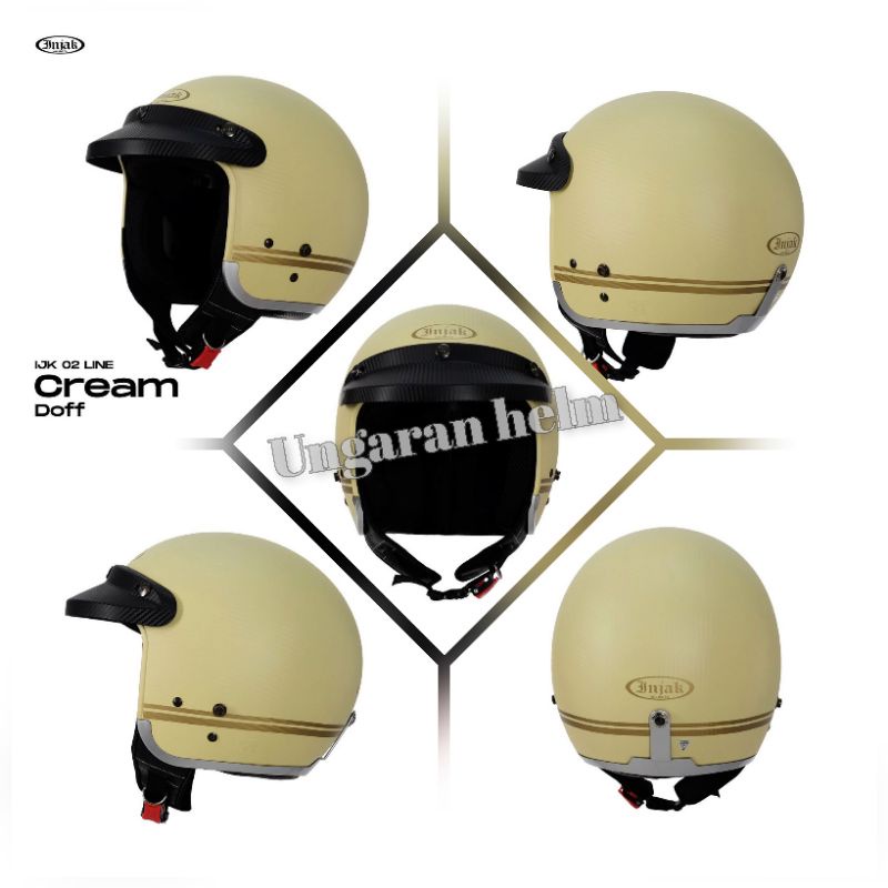 Jual Helm Injak Cream Retro | Injak Helm cream | Shopee Indonesia