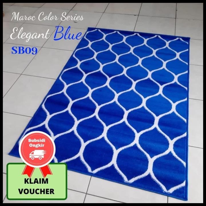 Jual Maroc Karpet Lantai 100X150 Sb09 Blue | Shopee Indonesia