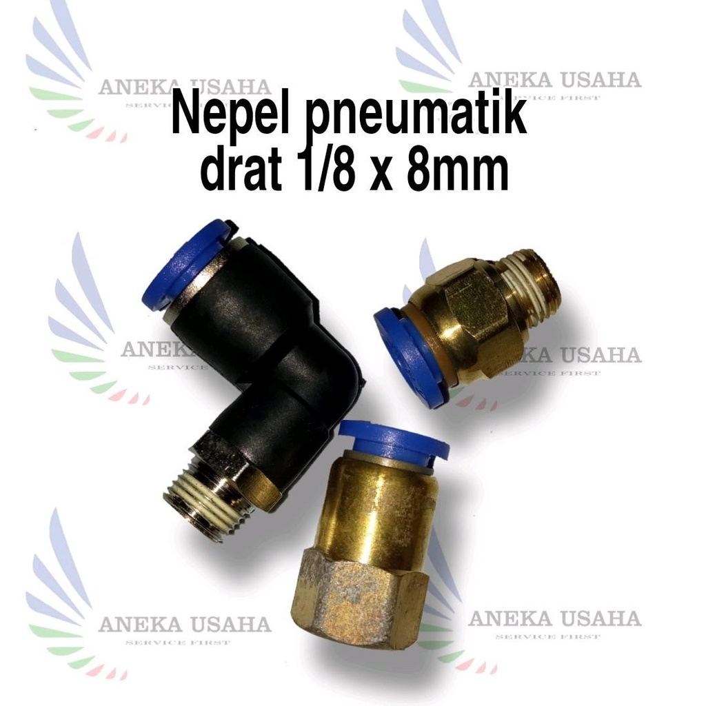Jual Nepel pneumatik drat 1/8 x 8mm | Shopee Indonesia