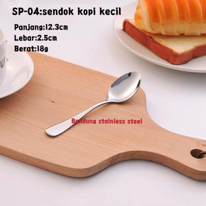 Jual sendok makan besar teh kopi kecil es krim stainless tebal hotel ...