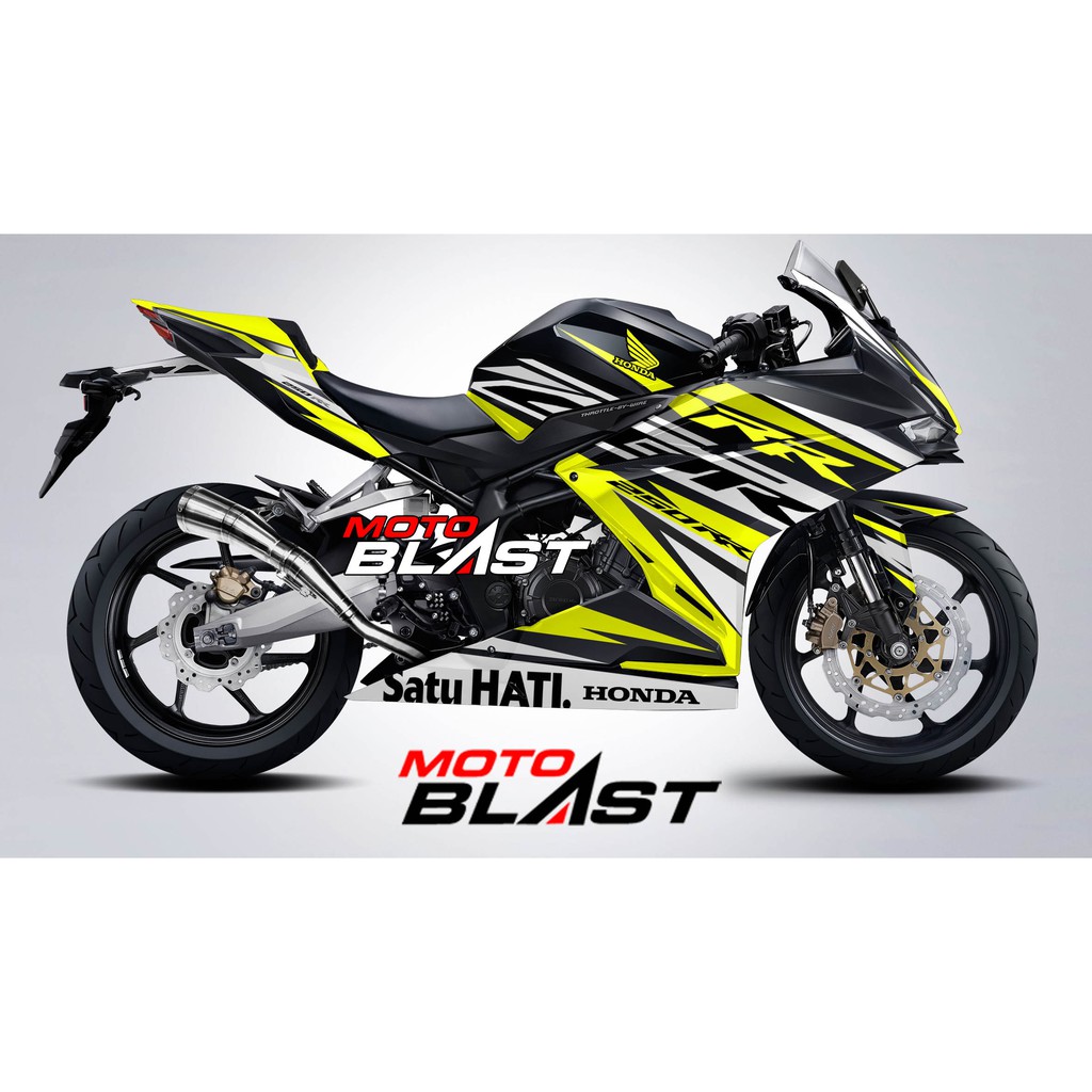 Jual Decal Stiker Honda CBR250RR BLACK FREEDOM RACING YELLOW Full Body ...