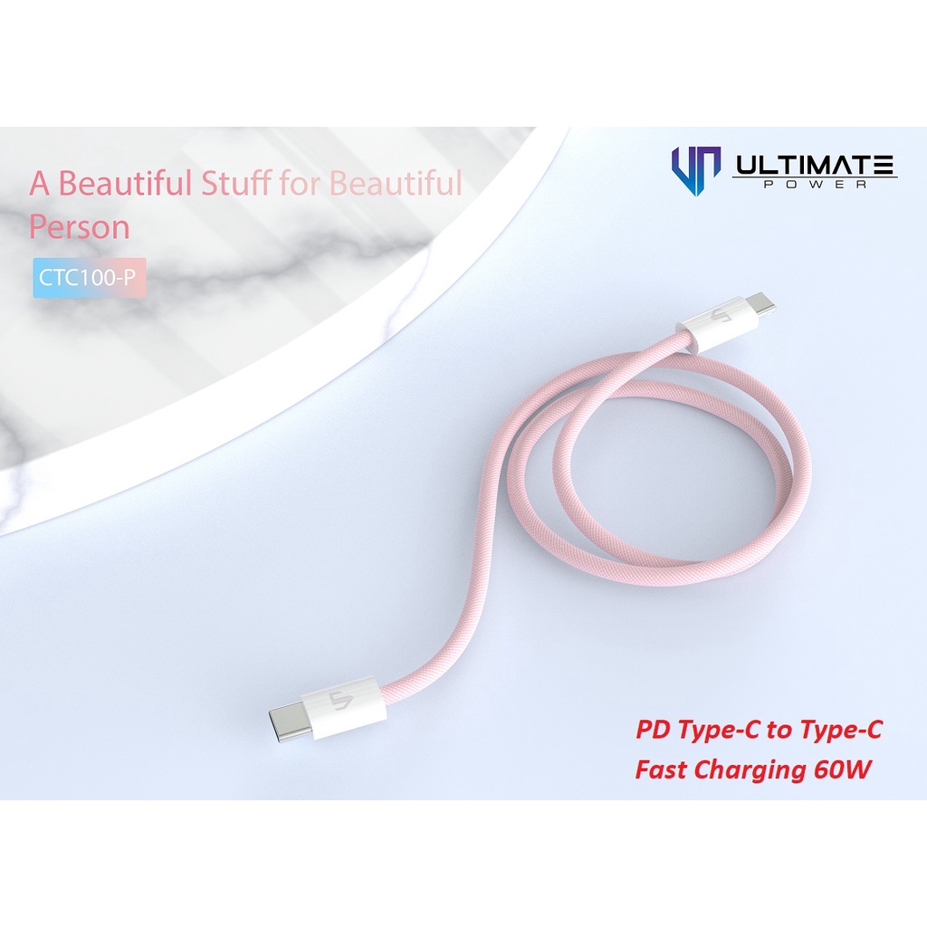 Jual Data Cable PD 60W Type-C to Type C Love Series Ultimate 100% ...