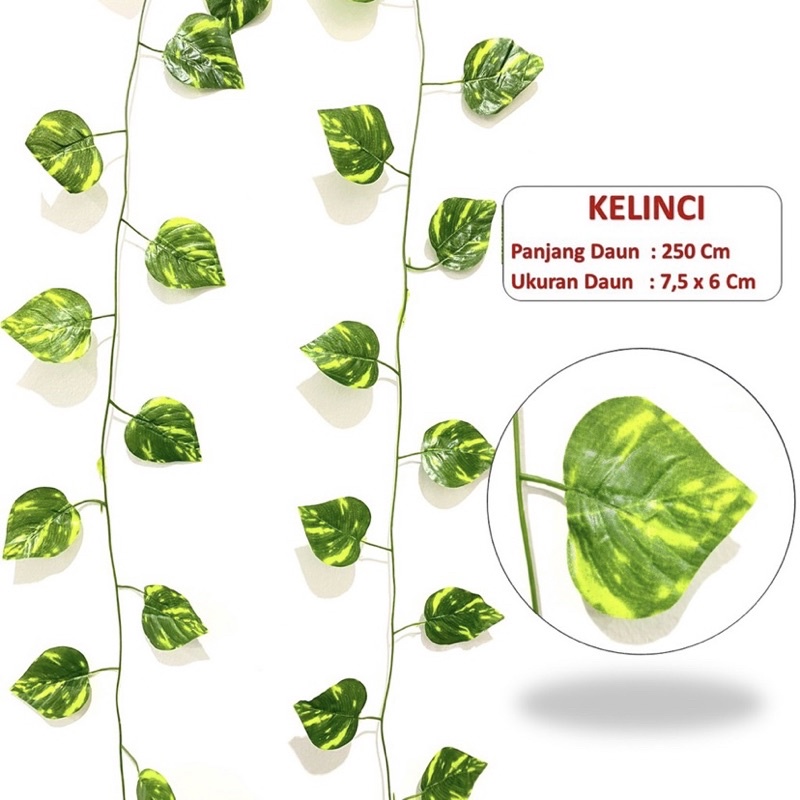 Jual Daun Rambat Palsu Artificial 225cm Plastik Sulur Daun Imitasi Daun ...