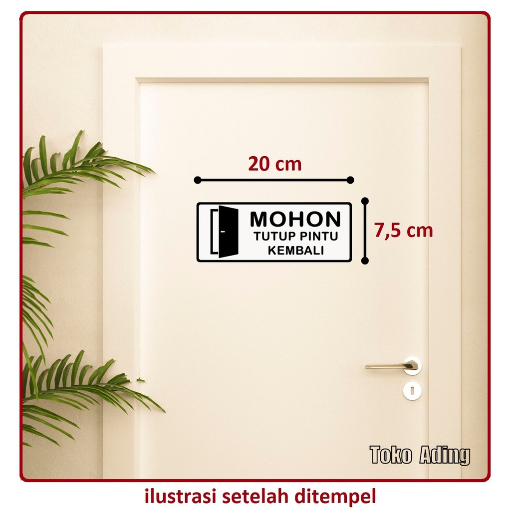 Jual Jual Sign Tanda Stiker Mohon Tutup Pintu | Shopee Indonesia