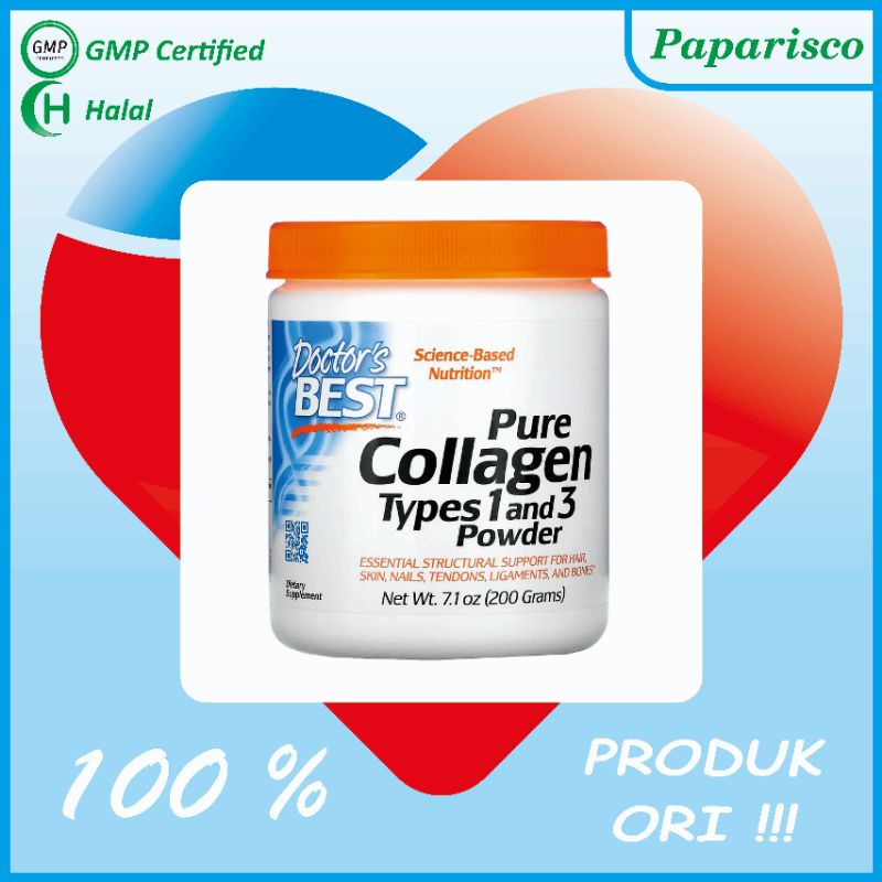 Jual Doctor's Best Pure Collagen Types 1 and 3 Powder 7.1 oz (200 g ...