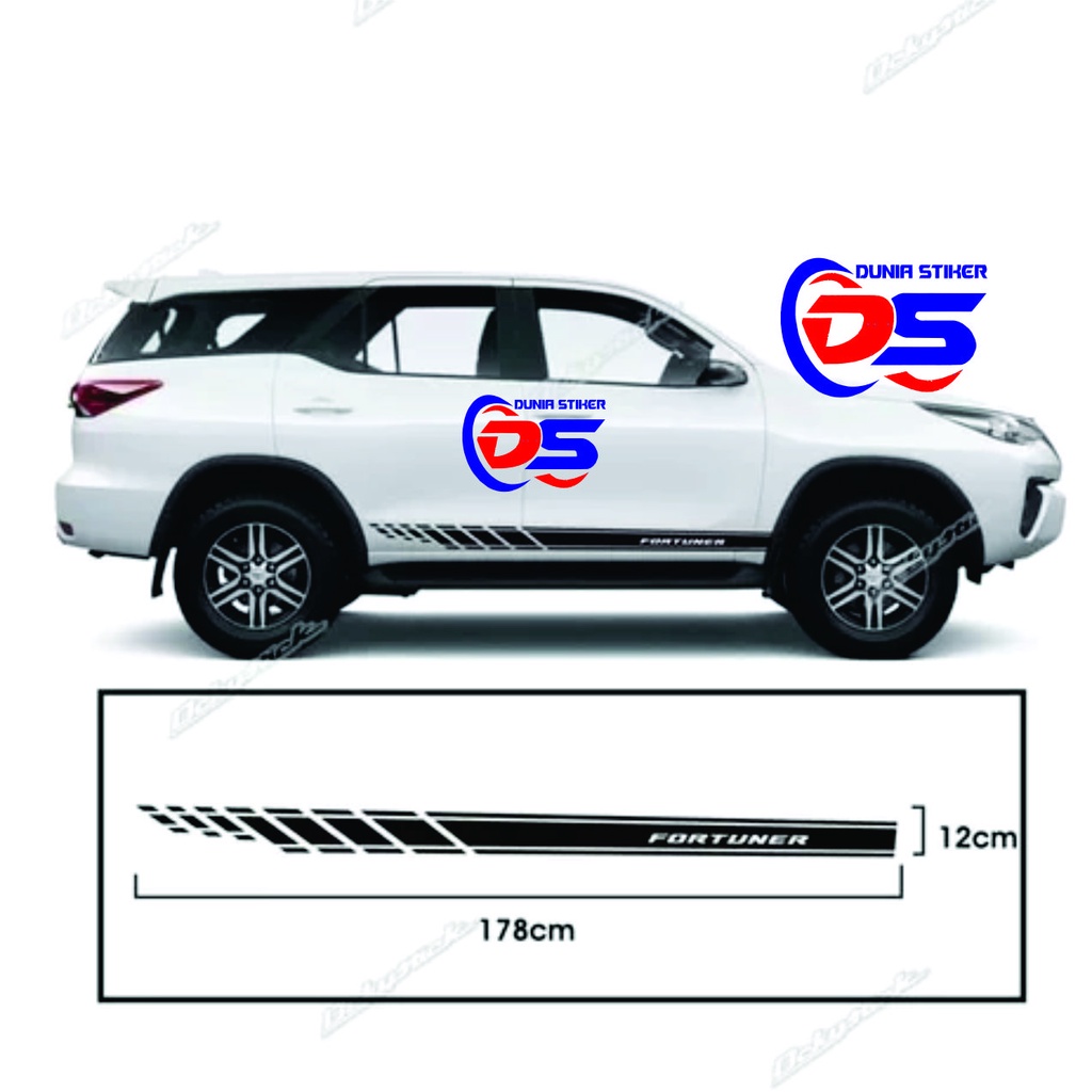 Jual Stiker Striping List Mobil Fortuner Stiker Side body Mobil Toyoa ...