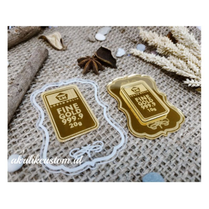 Jual Emas logam / Replika logam mulia bahan mahar dari akrilik dan ...
