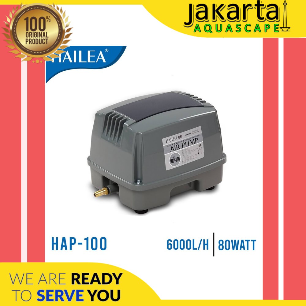 Jual Hailea HAP-100 Hi-Blow Diaphragm Air Pump Pompa Udara Aerator ORIGINAL-GARANSI AQUASCAPE ...