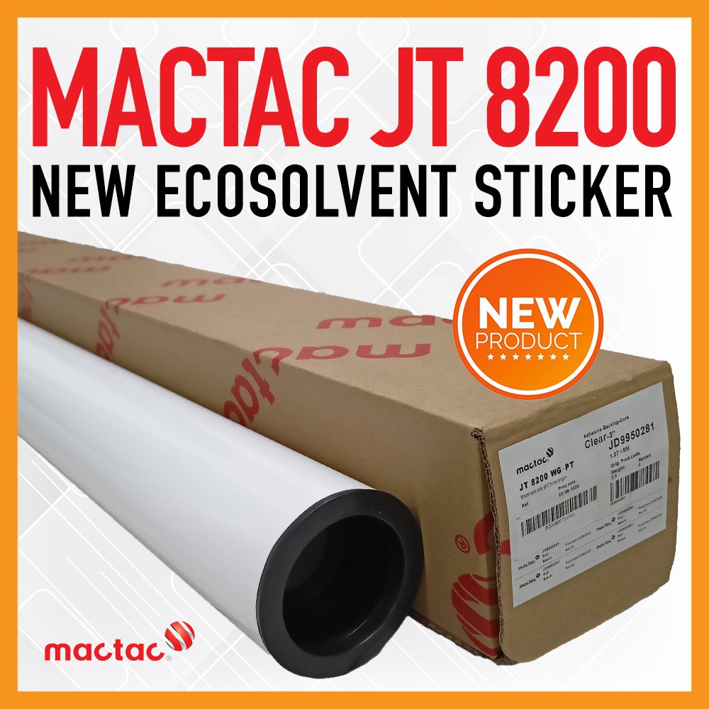 Jual Sticker Ecosolvent MACTAC JT8200 Vinyl Decal Printable White ...