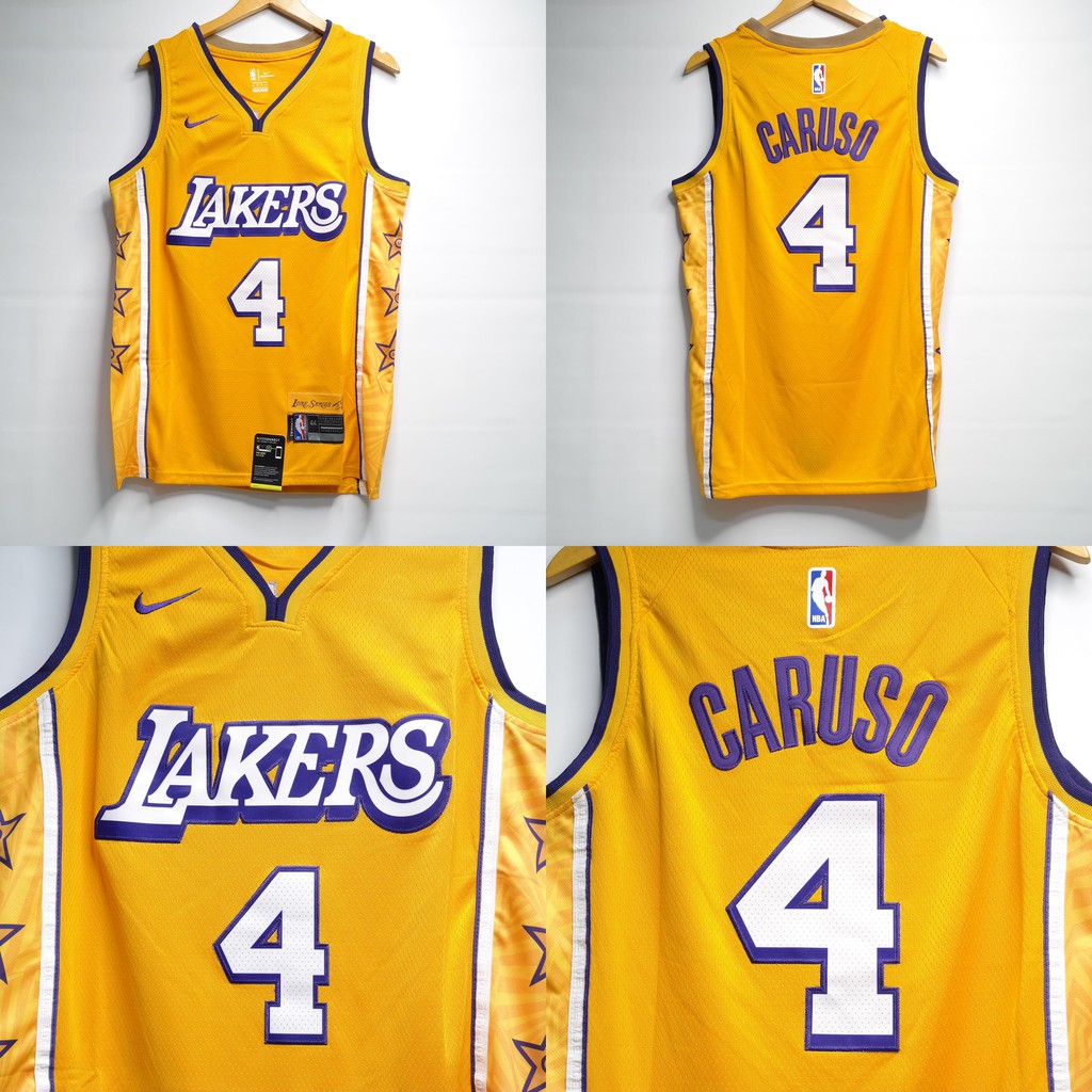 Jual JERSEY NBA LOS ANGELES LAKERS #4 ALEX CARUSO KUNING | Shopee Indonesia