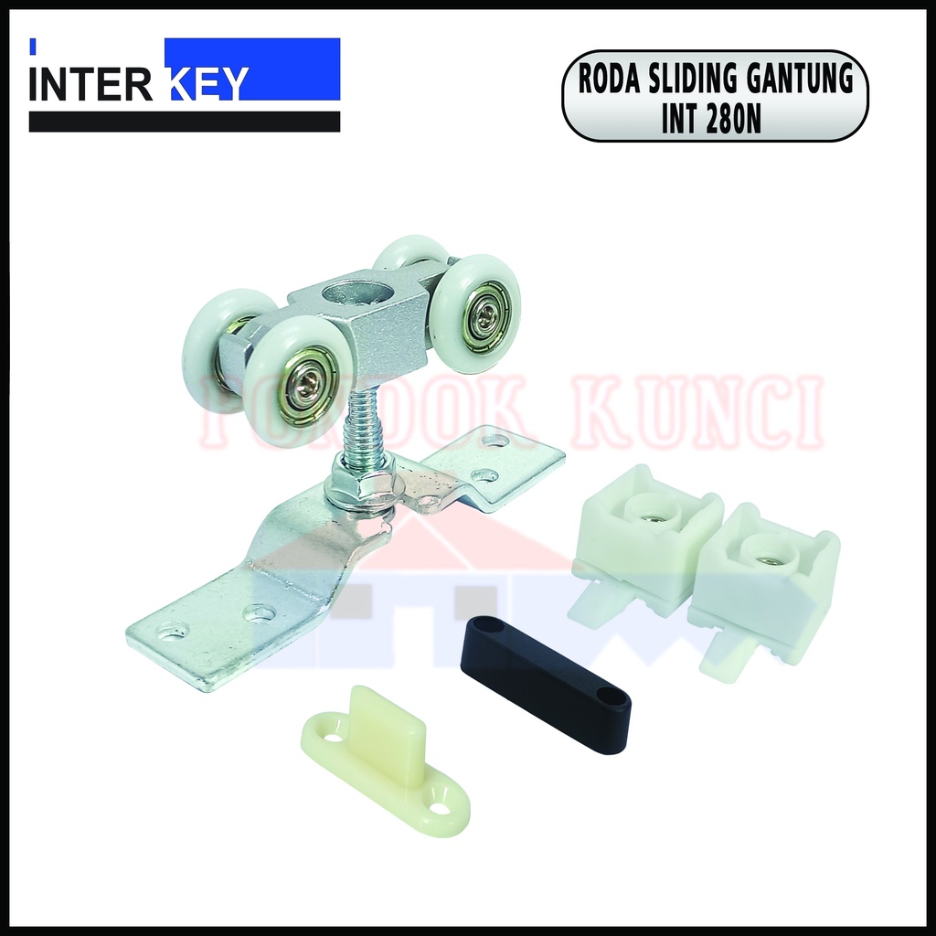 Jual Roda Sliding Gantung Rel Aluminium Pintu Geser INTERKEY TH280-4NWL ...
