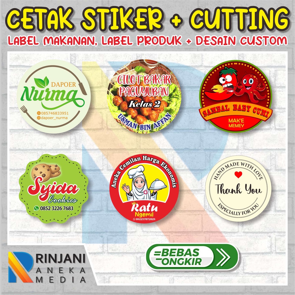 Jual Cetak Stiker Vinyl / Cetak Stiker Label Kemasan / Label Usaha ...