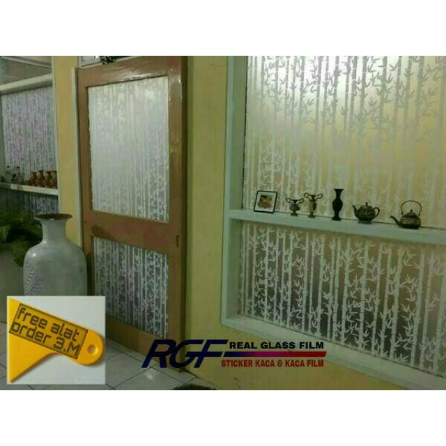 Jual STIKER KACA MOTIF BAMBU PUTIH KECIL STICKER PRIVASI ATAU TIDAK ...