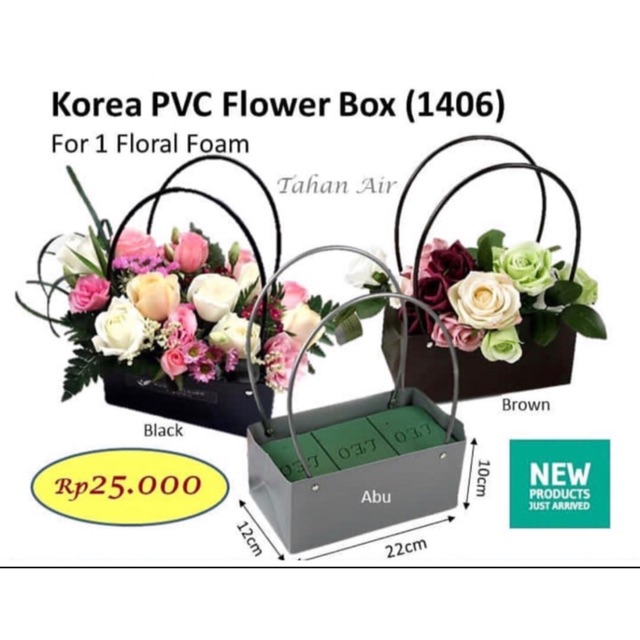 Jual Korean PVC Flower box flower bag barang florist vas bunga variasi ...