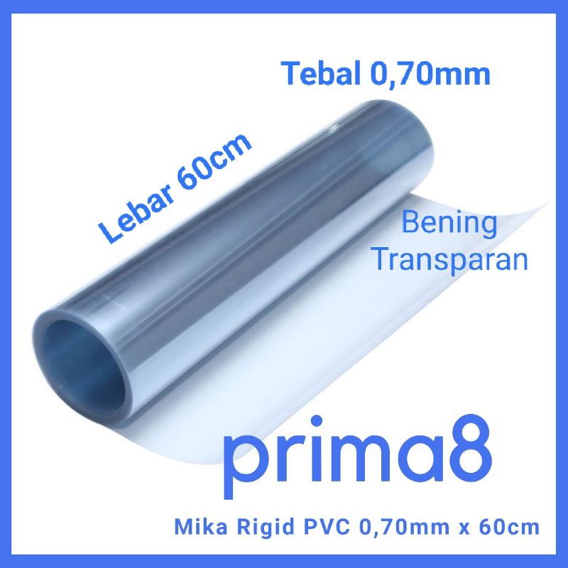 Jual Plastik Mika Rigid Kaku Keras Kaca PVC Clear Bening Ukuran Tertebal 0,70 mm ASLI Lebar 60cm ...