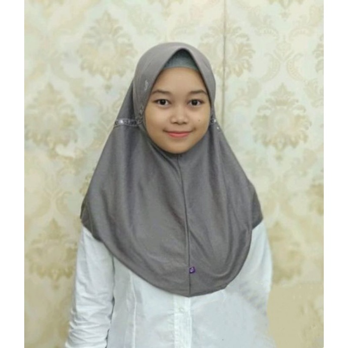 Jual jilbab Rabbani Asli warna abu-abu (S) | Shopee Indonesia