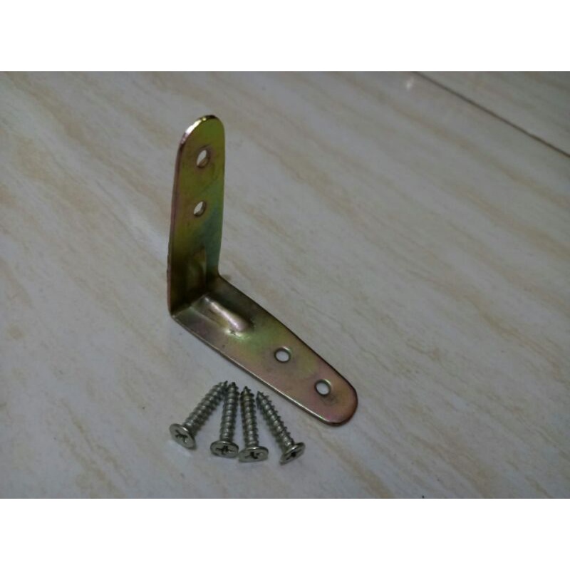 Jual Siku meja + sekrup/klem siku meja + sekrup/Siku meja plat besi ...