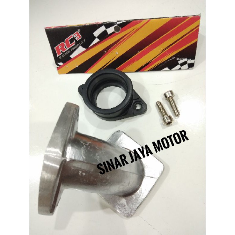 Jual Intake intek manifold Rc3 untuk motor bebek Jupiter z vega Supra Kharisma untuk pakai karbu ...