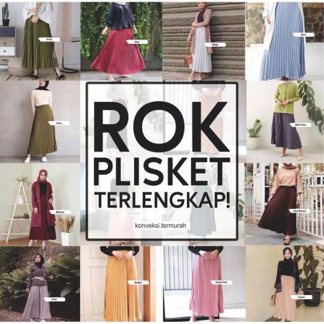 Jual ROK PLISKET PLEATED SKIRT FREXA SKIRT MAYUNG SUPER MURAH !!! | Shopee Indonesia