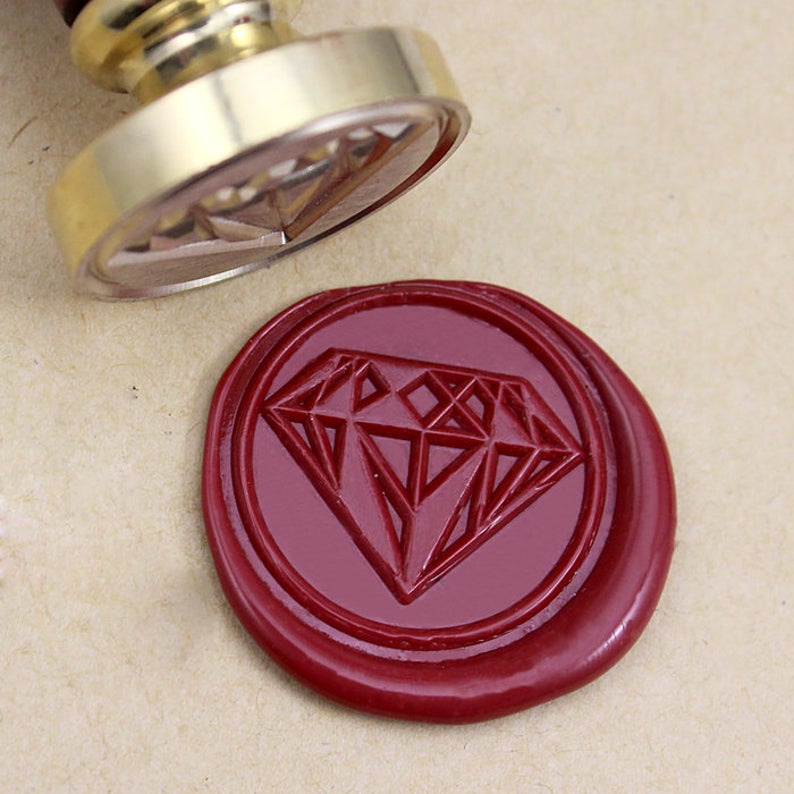 Jual (GSC) Diamond (Color: Scarlet ) - Seal wax coin Siap Pakai segel ...