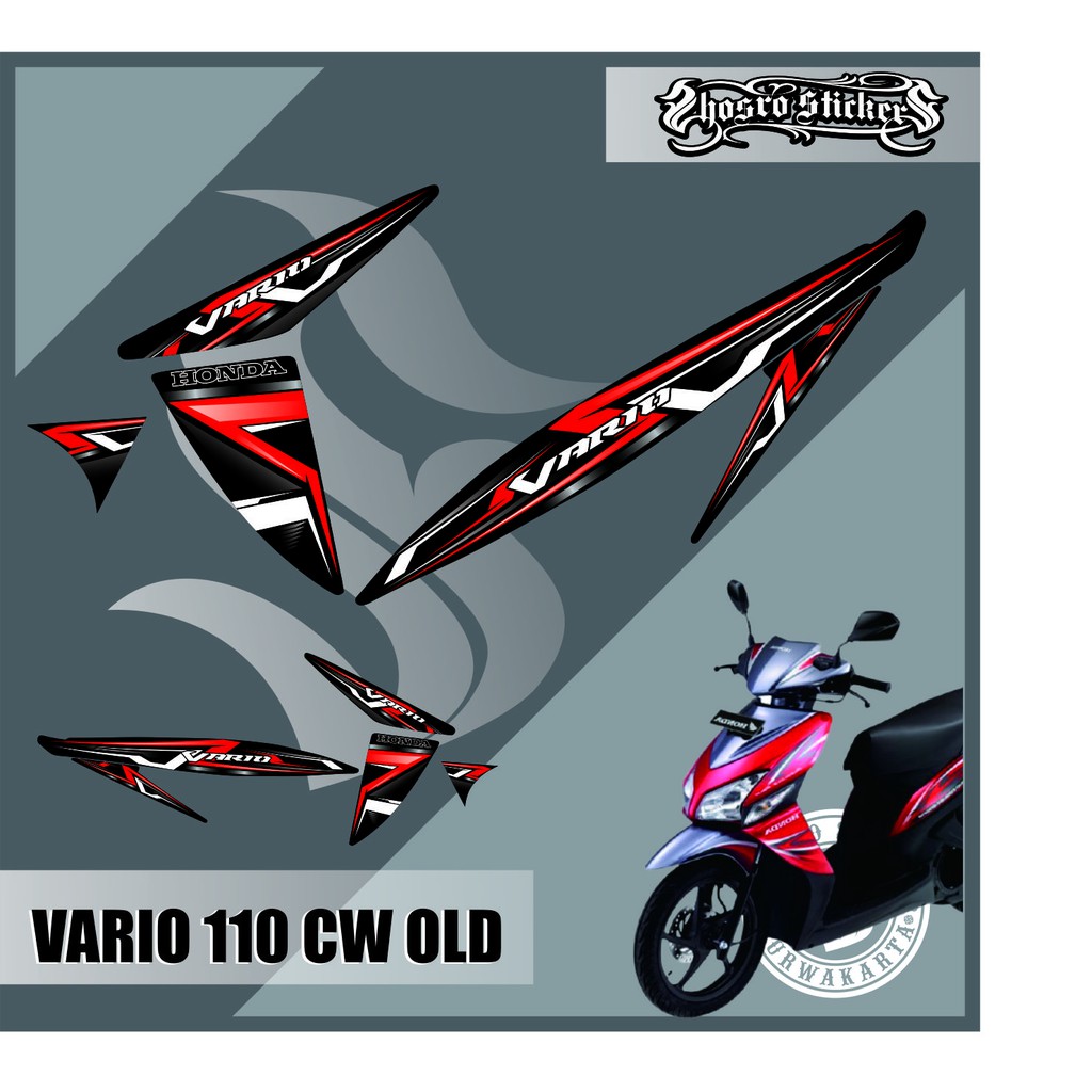 Jual SETIKER THD STRIPING / STICKER MOTOR VARIASI VARIO 110 CW-VARIO KARBU POLET SIMPLE THAILOOK ...