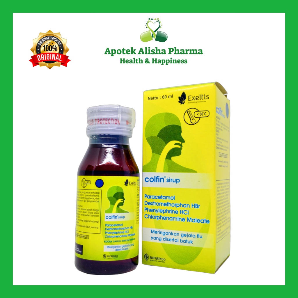 Jual Colfin Sirup 60ml - Colpin Syrup Obat Batuk Alergi / Kering / Flu ...