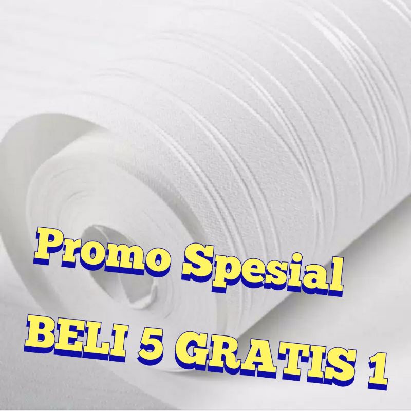 Jual BELI 5 GRATIS 1 // Terlaris Wallpaper Sticker Dinding Ruang Tamu Murah & Berkualitas POLOS ...