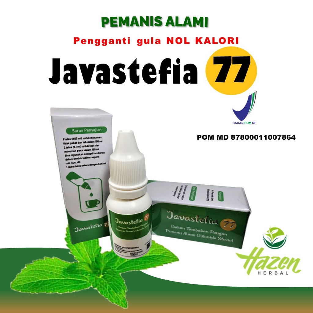 Jual GULA STEVIA CAIR JAVASTEFIA 77 GULA DIET PEMANIS ALAMI NOL KALORI ...