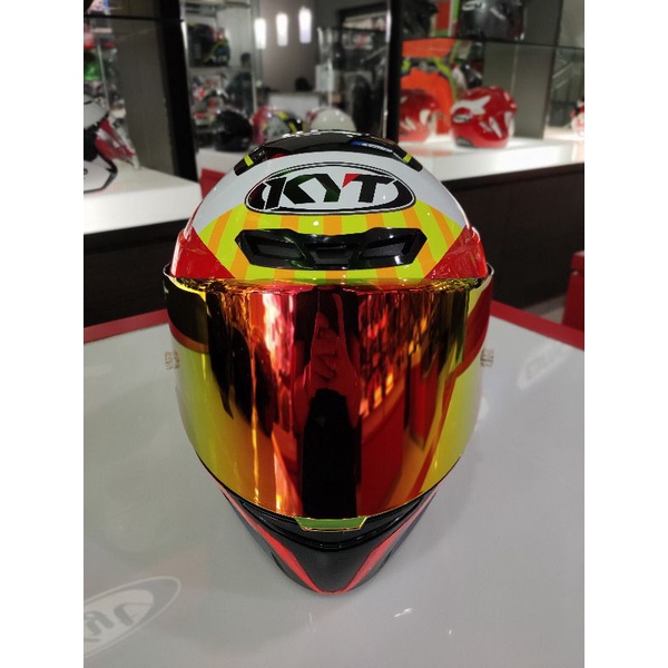 Jual Visor Iridium Red Gold Kyt TTCourse Original KYT | Shopee Indonesia