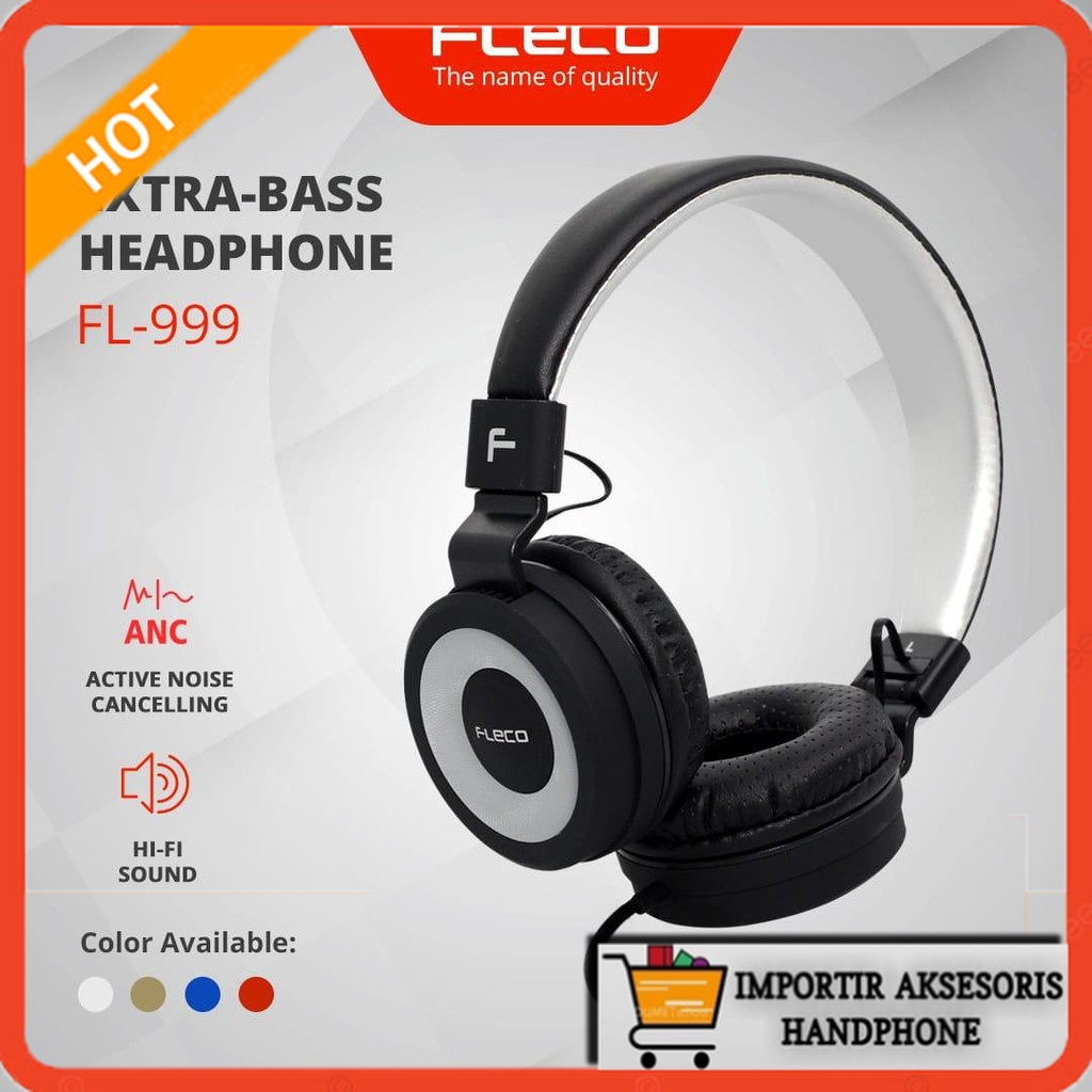 Jual Headphone Bando FLECO FL-999 Headset Handsfree Mega Bass earphone ...