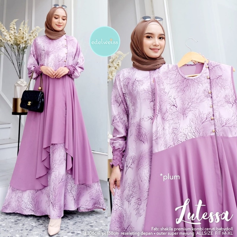 Jual LUTESSA SET GAMIS MAXY ORIGINAL BY EDELWEISS | Shopee Indonesia