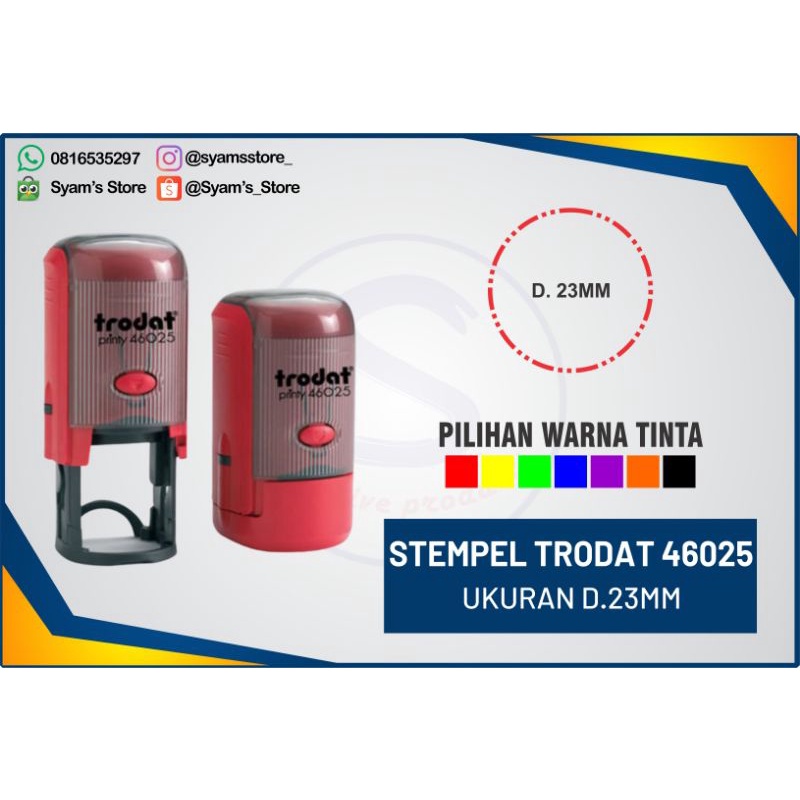 Jual Stempel TRODAT 46025, stempel bundar, stempel warna, simbol,logo ...